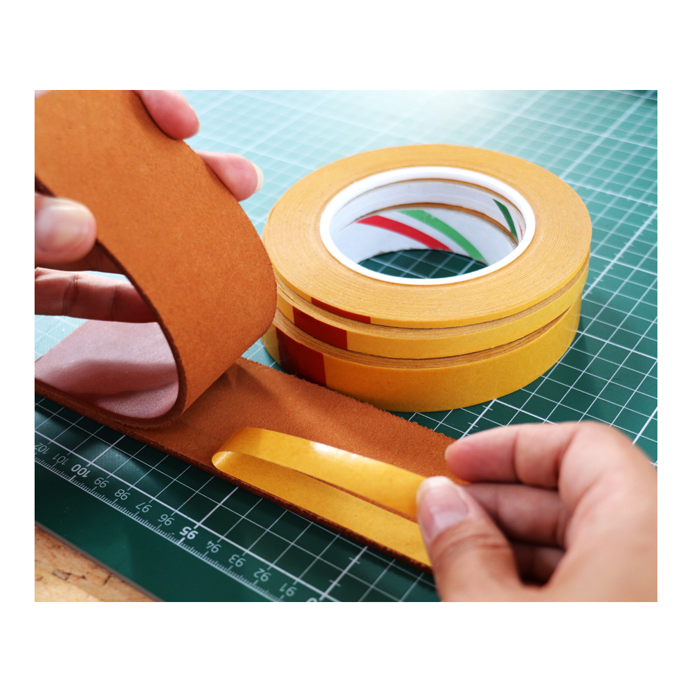 Ruban de 50 mètres d'adhésif double face pour le cuir - Cuirtex