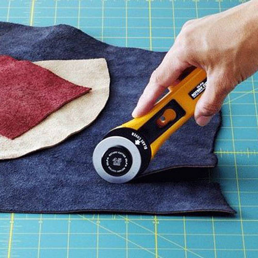 Cutter rotatif Olfa de 45 mm pour couper cuir et tissu - Cuirtex