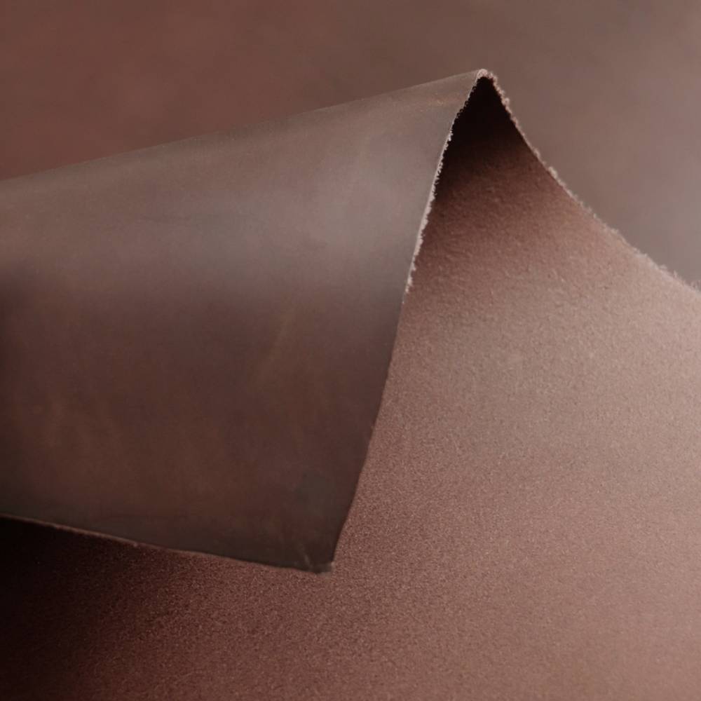 Cuir de collet tannage végétal marron 2 mm choix 1 - Cuirtex
