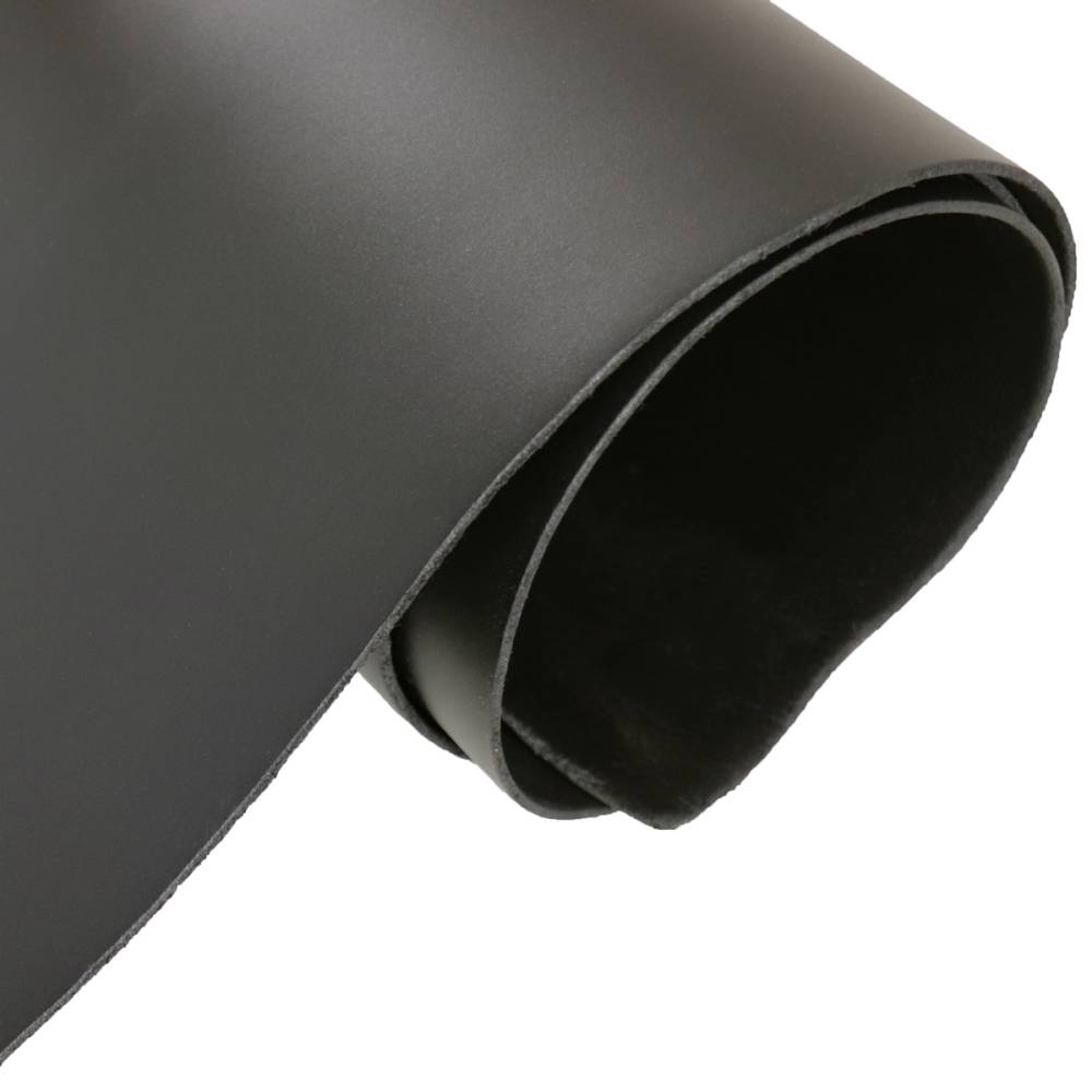 Collet tannage végétal noir mat pour ceinture - Cuirtex