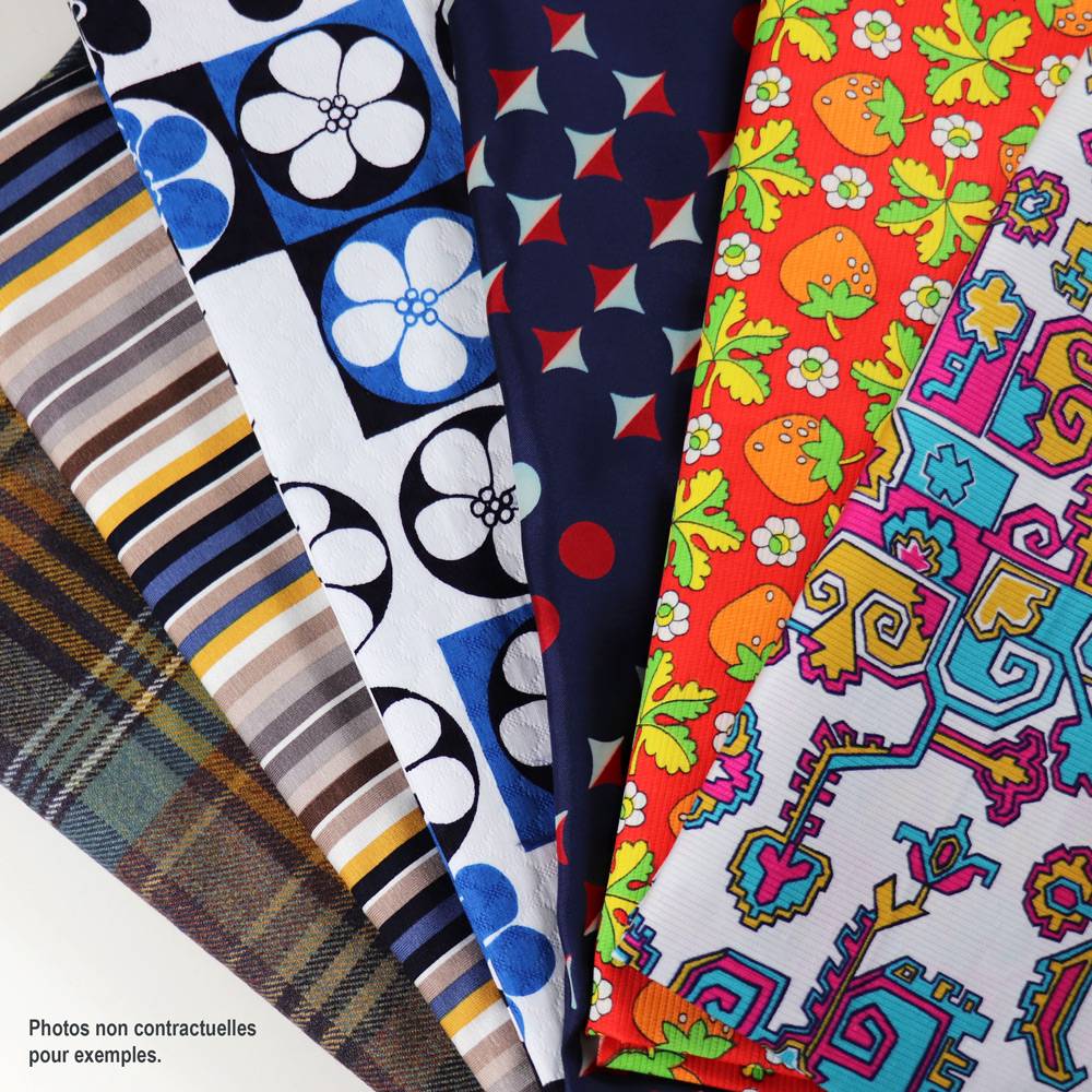 Boite Mystère de 6 coupons de tissu habillement de 100x80 cm - Cuirtex